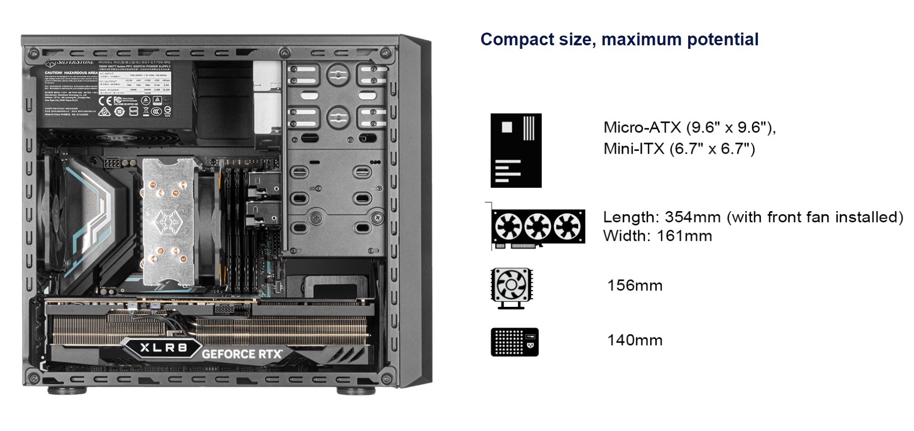 Buy FARA 313 Compact Micro ATX Chassis by Silverstone | eRomman