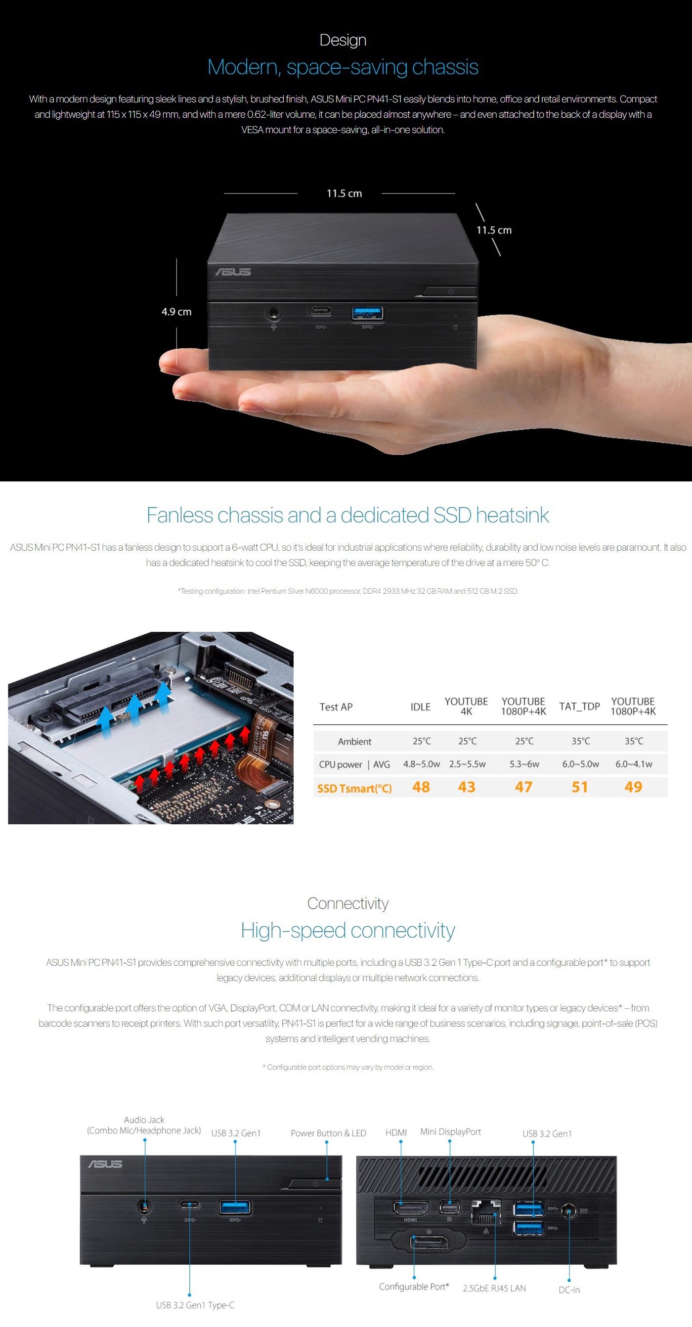 Buy Ipohonline ASUS PN41-S1 INTEL Celeron N5100 4G DDR4 64G EMMC WIN11 ...