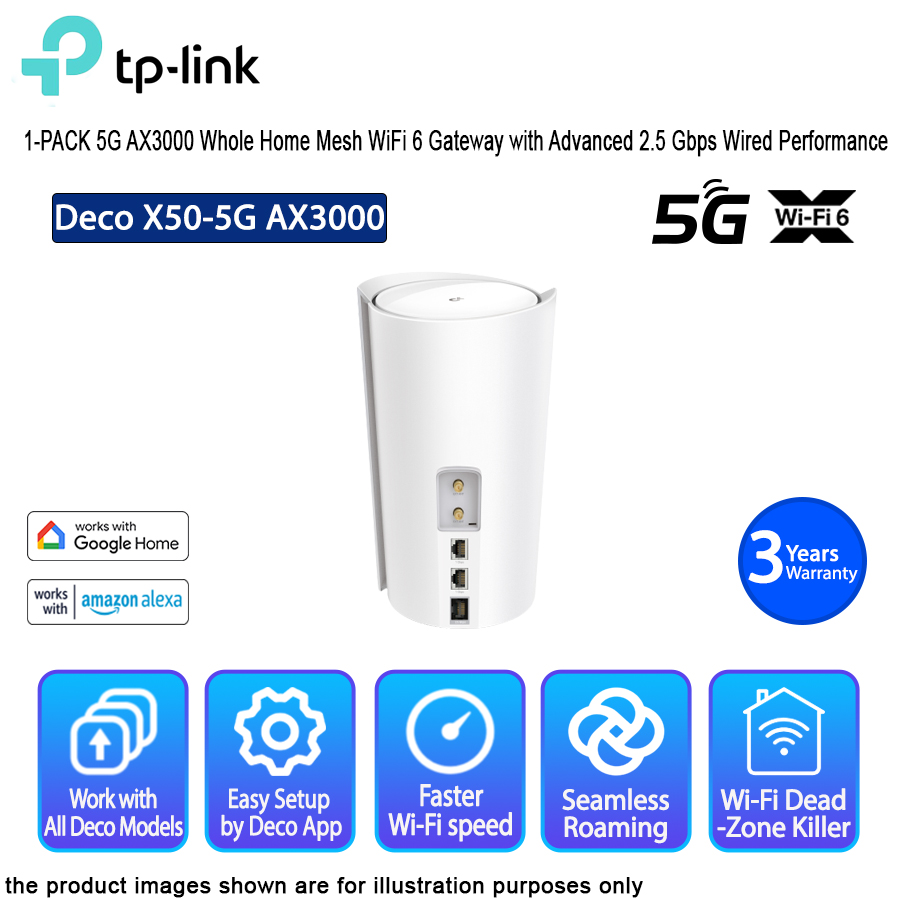 Buy Ipohonline TP-Link Deco X50-5G 1-PACK 5G AX3000 Whole Home Mesh ...