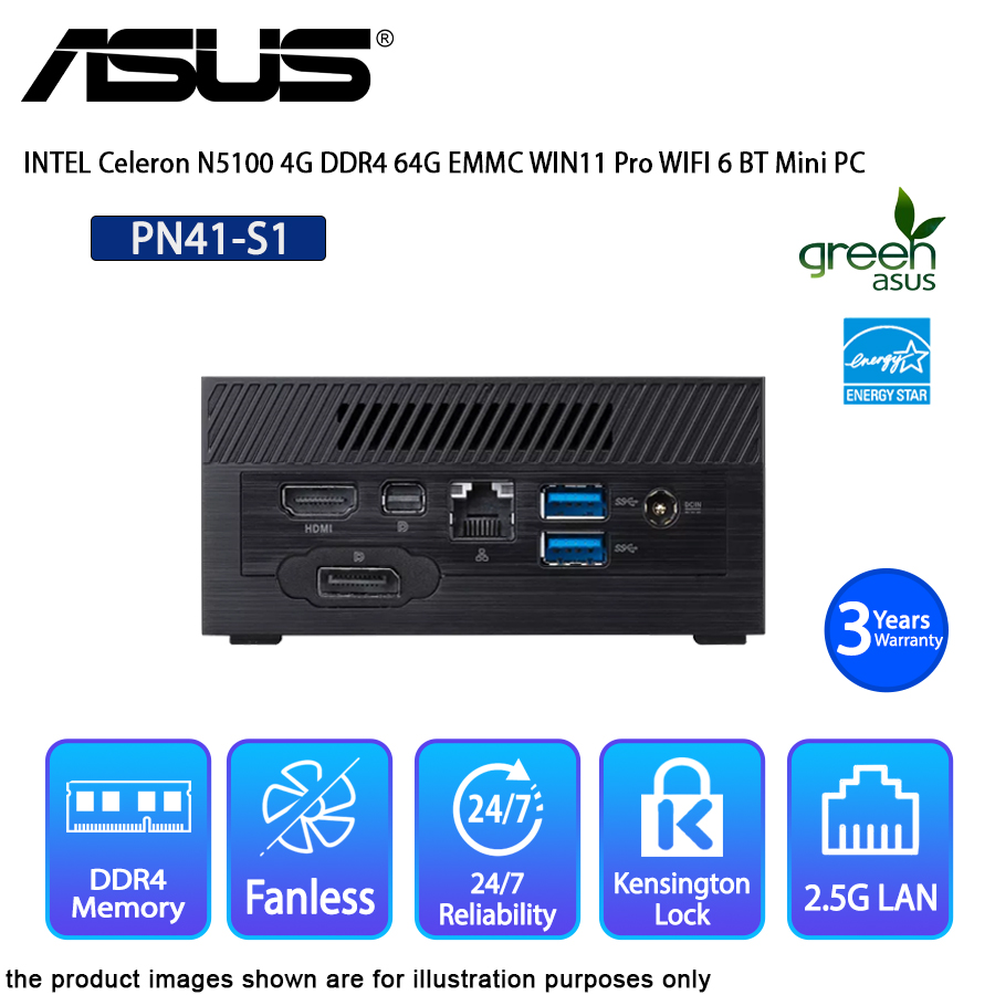 Buy Ipohonline ASUS PN41-S1 INTEL Celeron N5100 4G DDR4 64G EMMC WIN11 ...