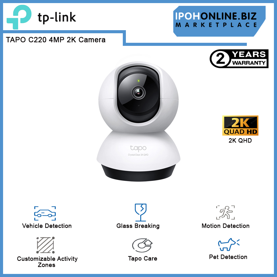 الالكترونيات :: كاميرات :: كاميرات أمنية و سيارات :: Ipohonline TP-Link Tapo C220 2K 4MP QHD Pan ...