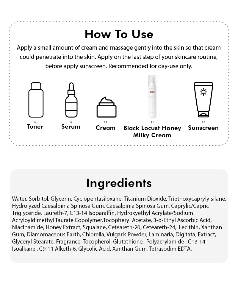 Buy Black Locust Honey Milky Cream SPF25 50ml | eRomman