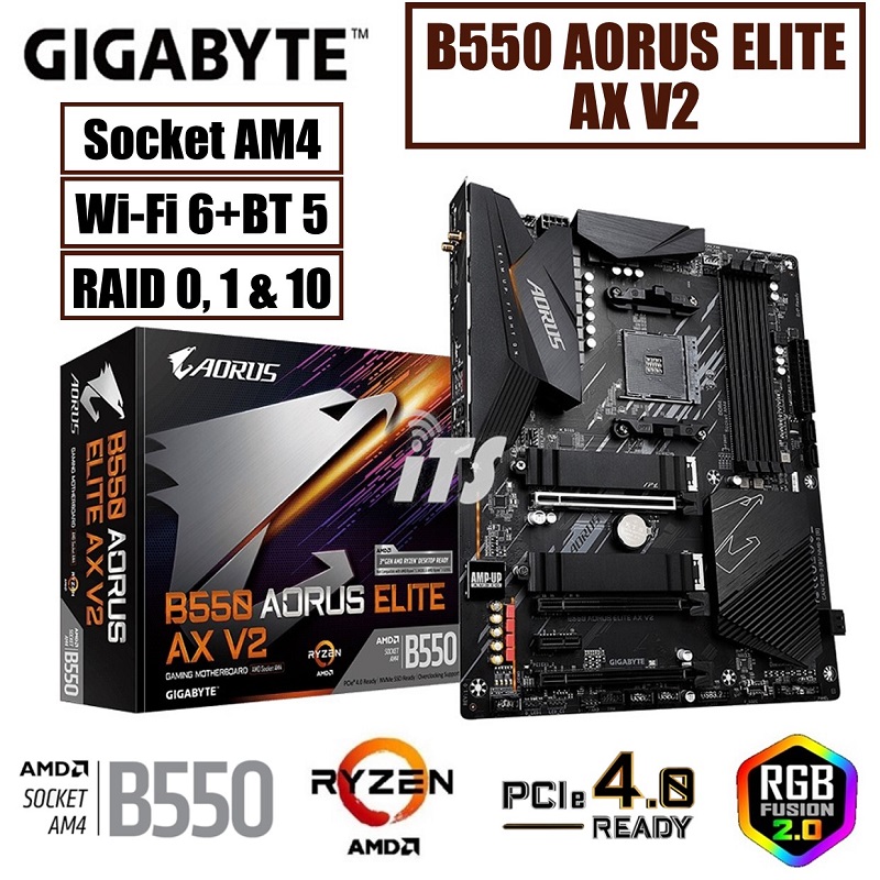 Buy B550 AORUS ELITE AX V2 Mainboard Gigabyte - Ryzen | eRomman