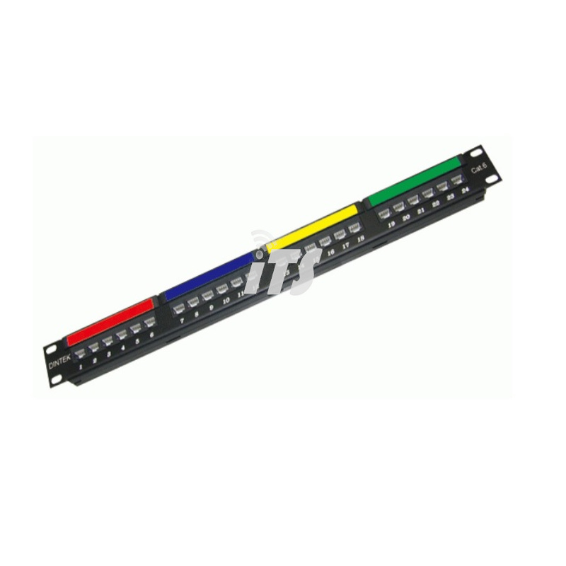 Buy 19" 1U Cat.6 24 Ports Patch Panel by Dintek | eRomman