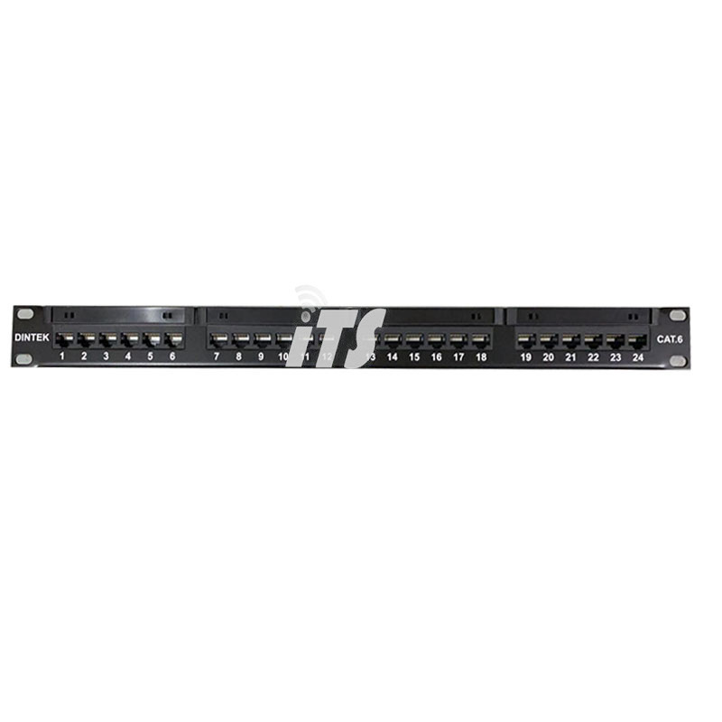 Buy 19" 1U Cat.6 24 Ports Patch Panel by Dintek | eRomman
