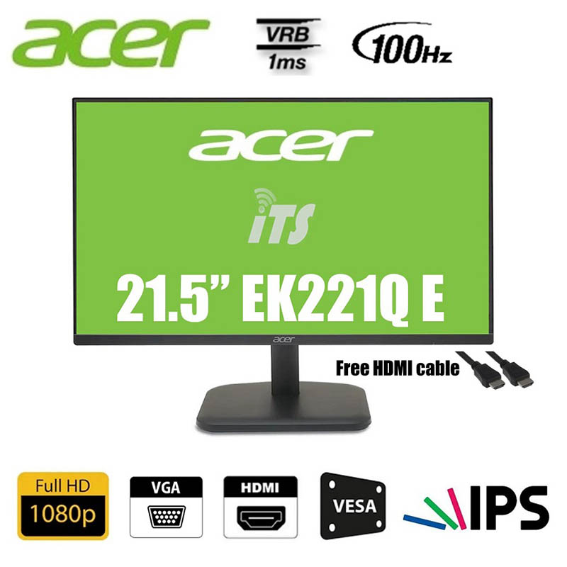 Buy 21.5" EK221Q E3BI IPS 100Hz 1ms FHD Monitor (VGA) | eRomman