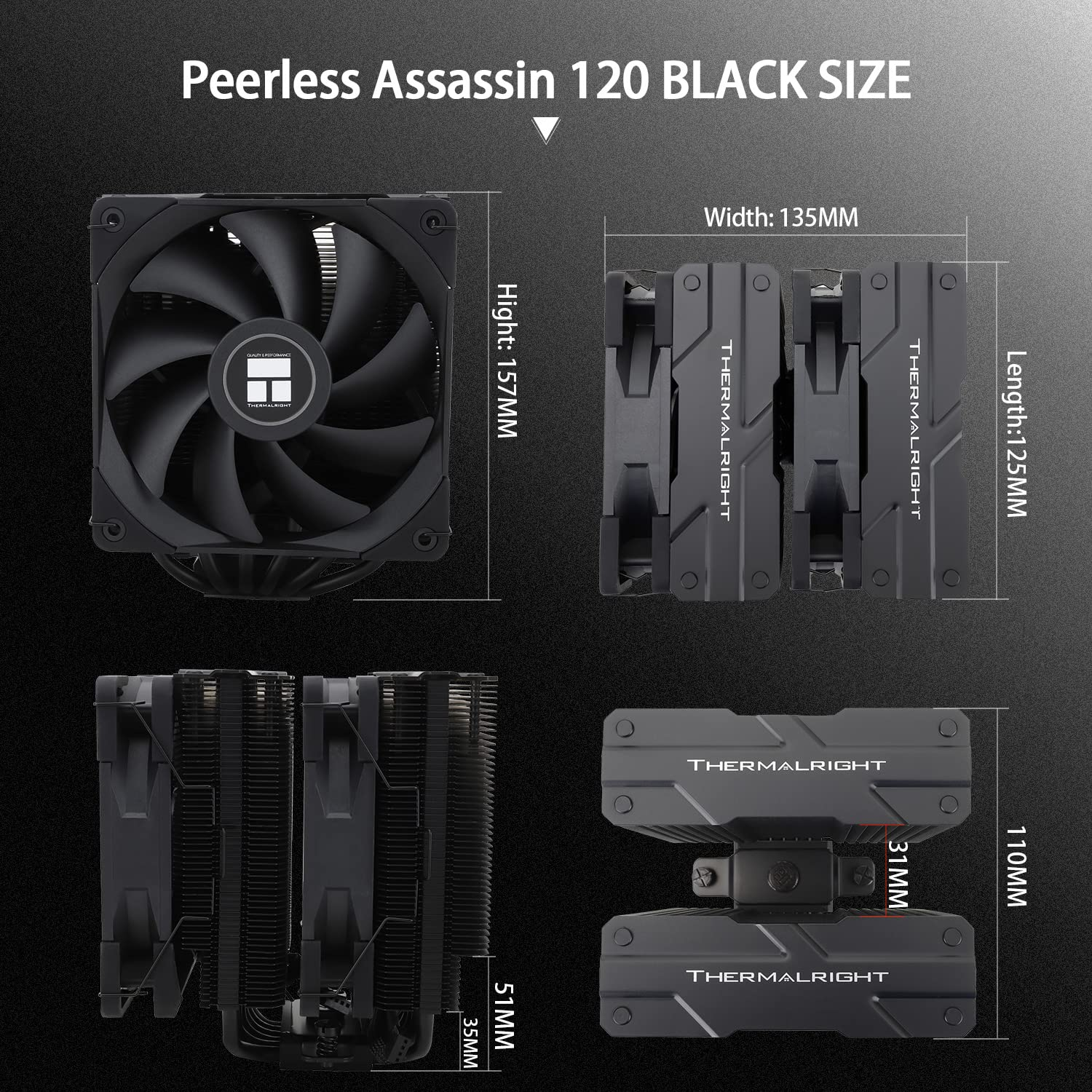 Buy Peerless Assassin 120 Black CPU Air Cooler | eRomman
