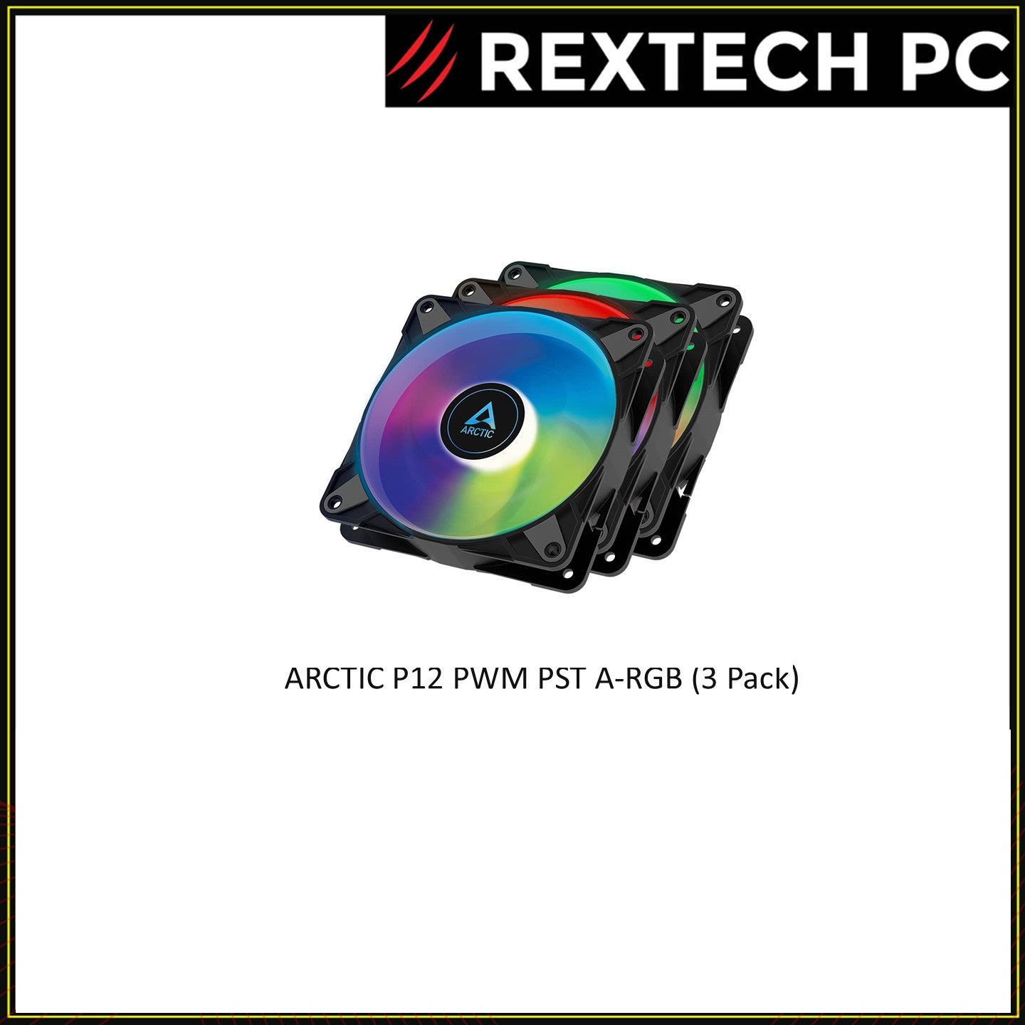 Buy P12 PWM PST A-RGB Case Fan 3 Pack (Black) | eRomman