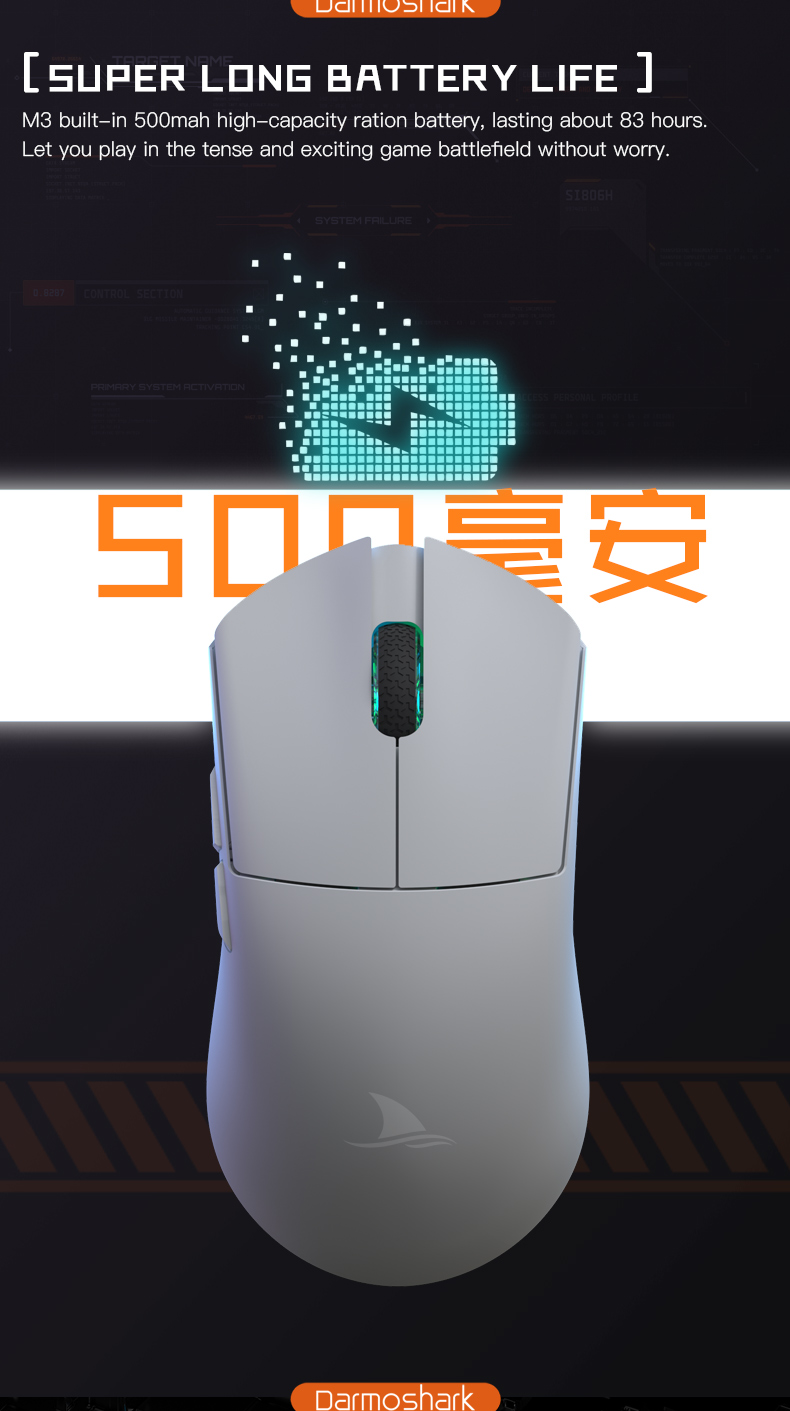 Buy Wireless Gaming Mouse Darmoshark M3 (White) | eRomman
