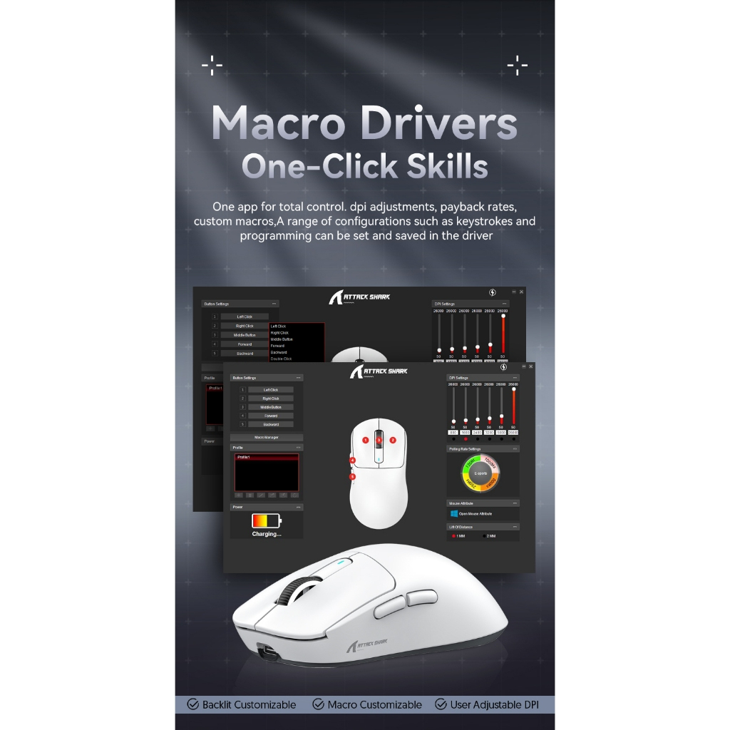 Buy Wireless Gaming Mouse ATTACK SHARK X3 (Black) | eRomman