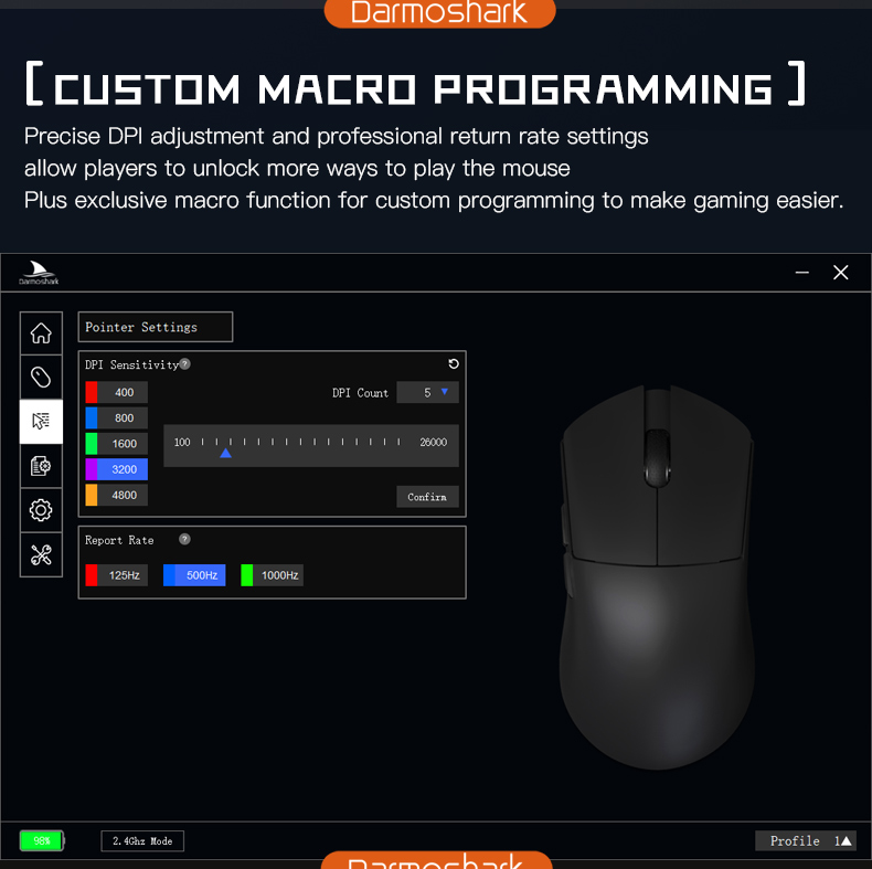 Buy Wireless Gaming Mouse Darmoshark M3 (White) | eRomman