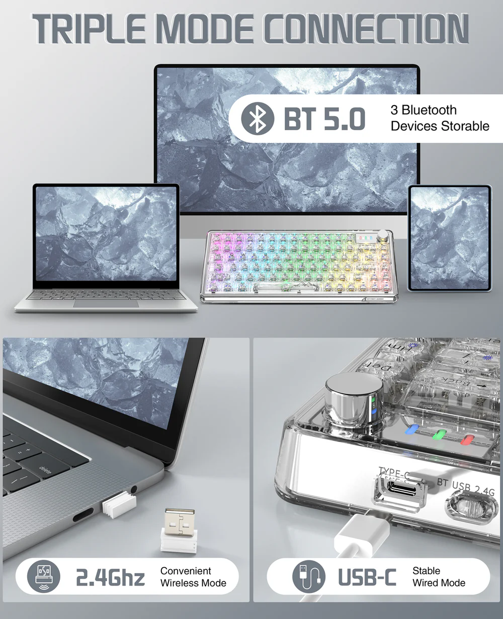Buy Mechanical Wireless Gaming Keyboard Attack Shark | eRomman