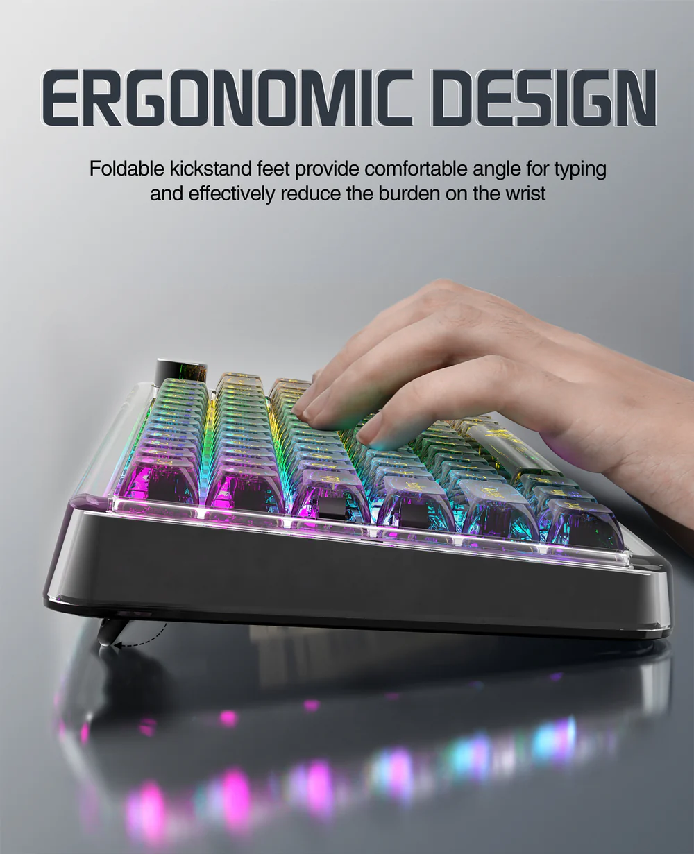 Buy Wireless Gaming Keyboard Black Transparent | eRomman