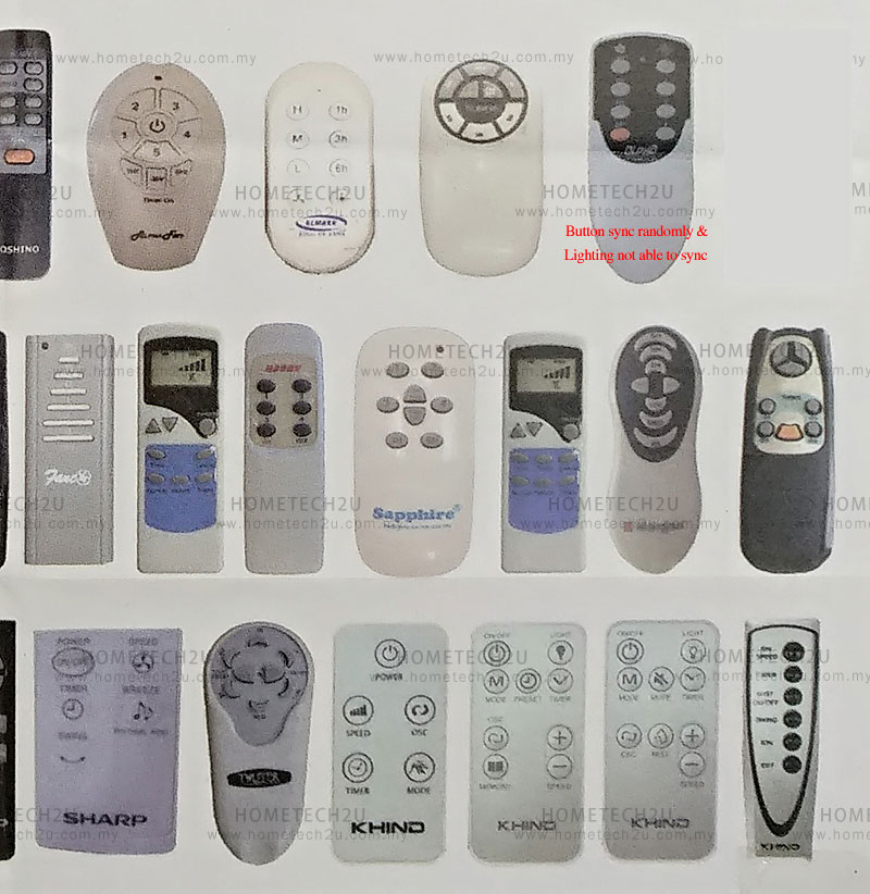 Buy Hometech2u Fan Remote for Cyclone Khind Oshino Mitsubishi Sapphire ...