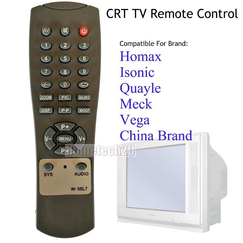 Buy CRT Control for Homax Isonic TV Remote Meck Quayle | eRomman