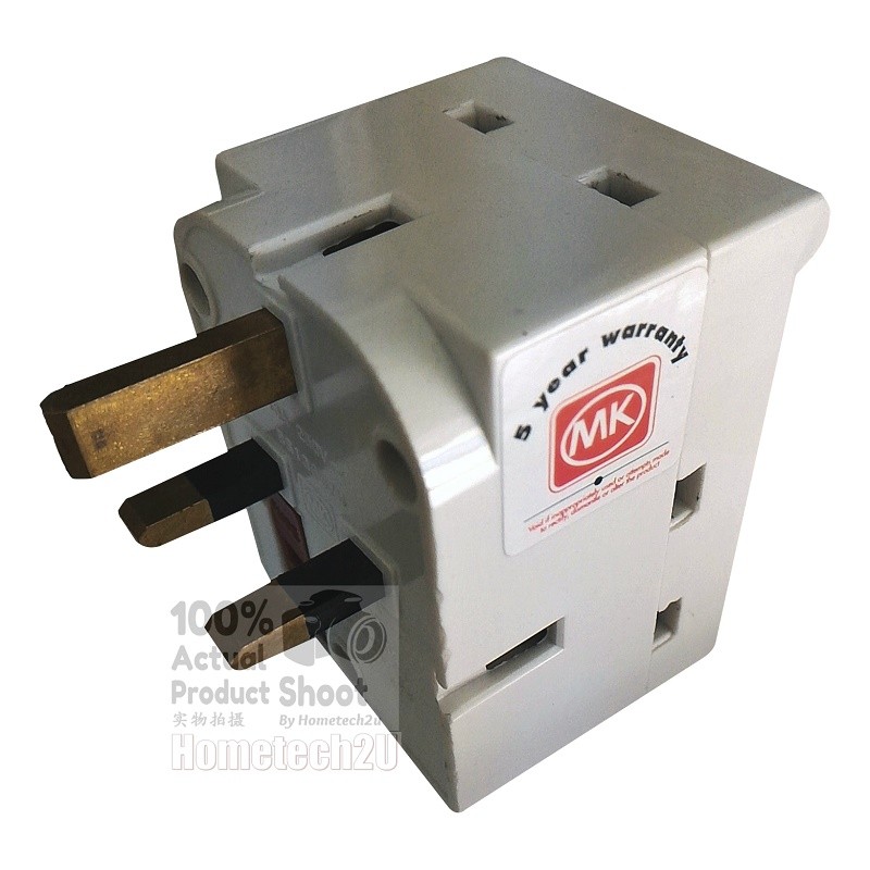 إشتري Hometech2u MK 13A Heavy Duty 3 Way Adaptor with Sirim Approved ...