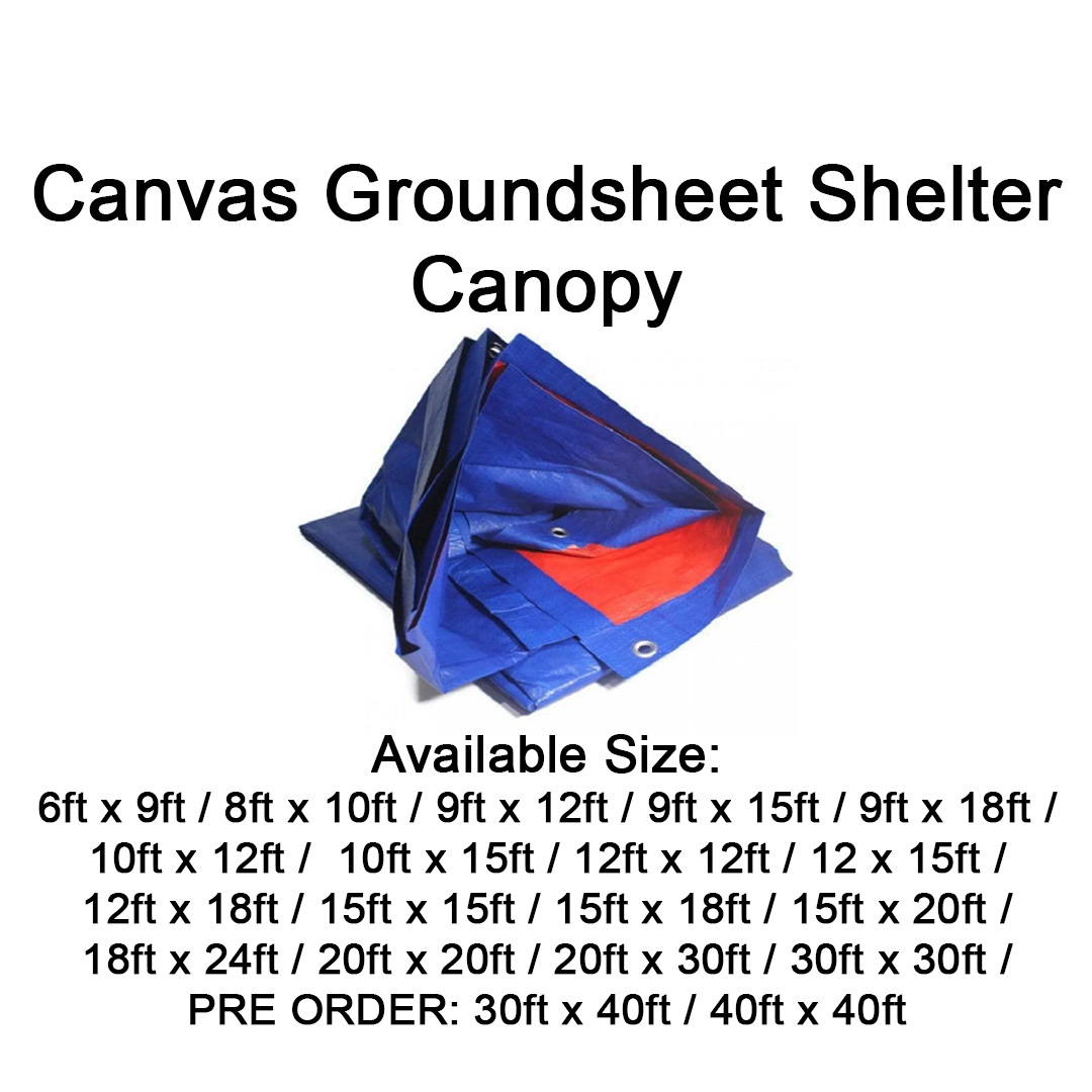 Buy Canvas 40ft x 40ft Shelter Canopy Cover (Blue/Orange) Online | eRomman