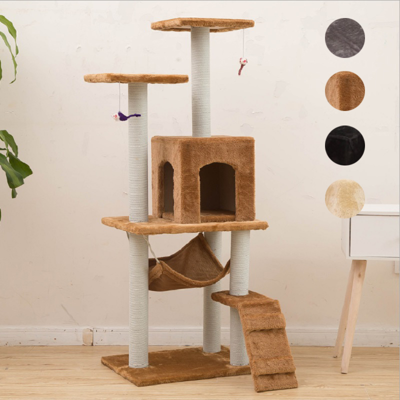 Buy GTE Pets Cat House Activity Play Cat Tree House Play Tower (4 ...
