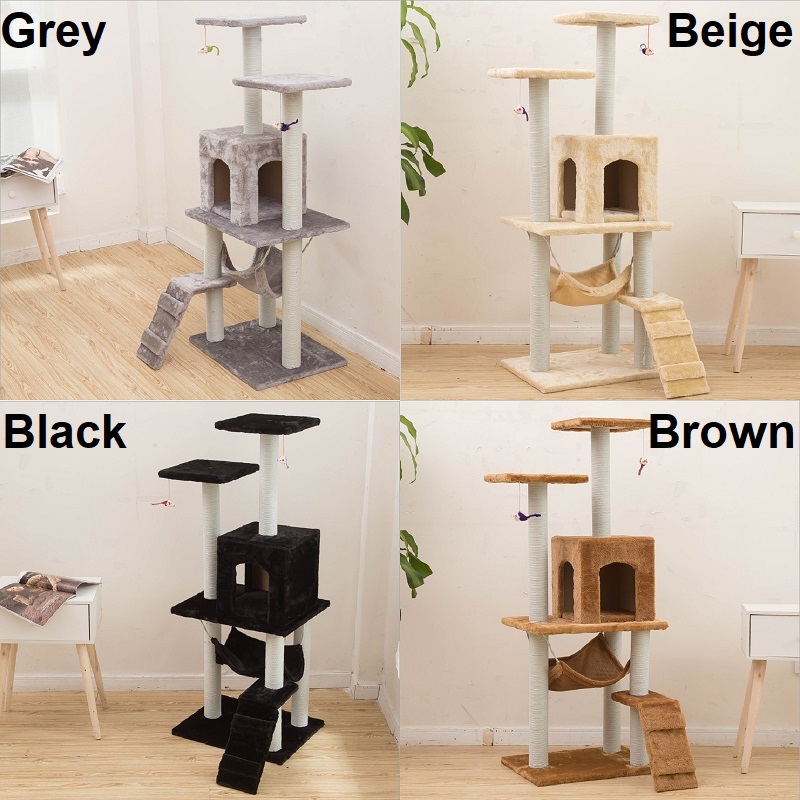 Buy GTE Pets Cat House Activity Play Cat Tree House Play Tower (4 ...