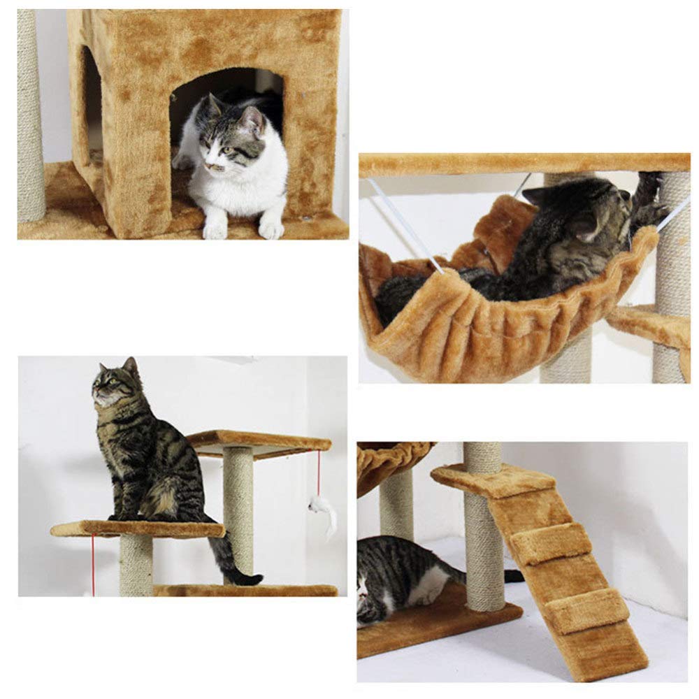 Buy GTE Pets Cat House Activity Play Cat Tree House Play Tower (4 ...