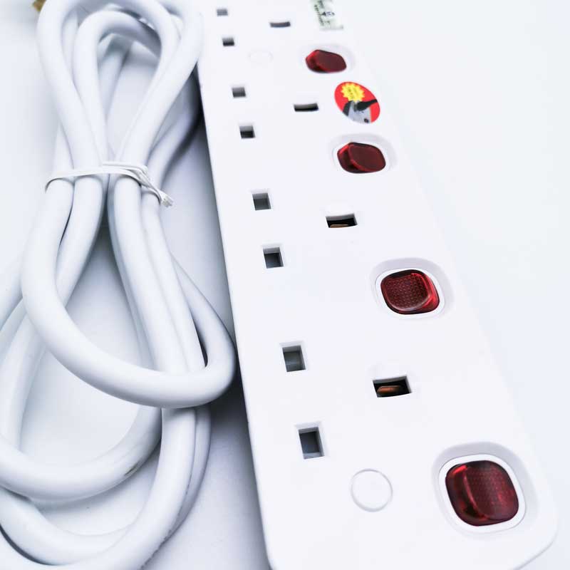 Buy 4 Gang 2Meters Surge Extension Trailing Socket | eRomman