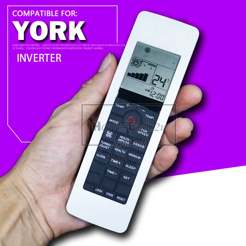 Buy York Aircond Remote Control For Inverter White OEM | eRomman