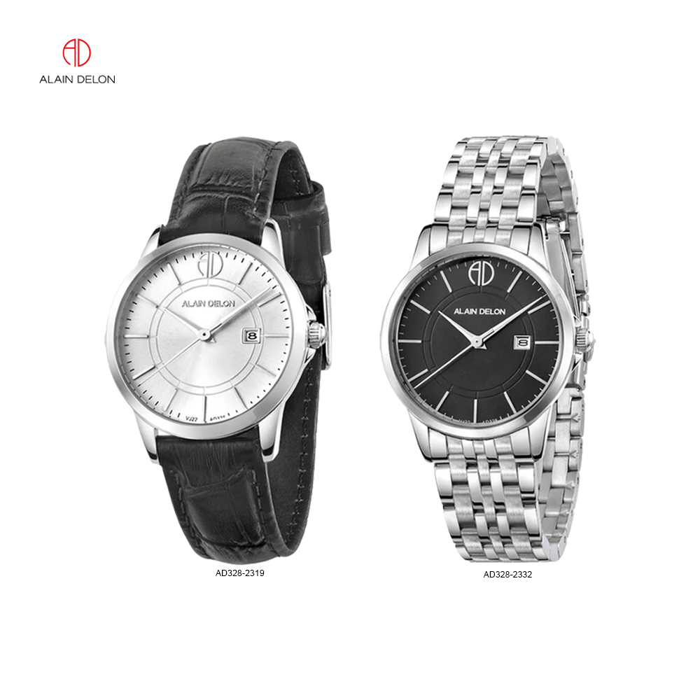 Alain Delon Classic Leather Strap Women Watch AD318-2313L Shopee ...