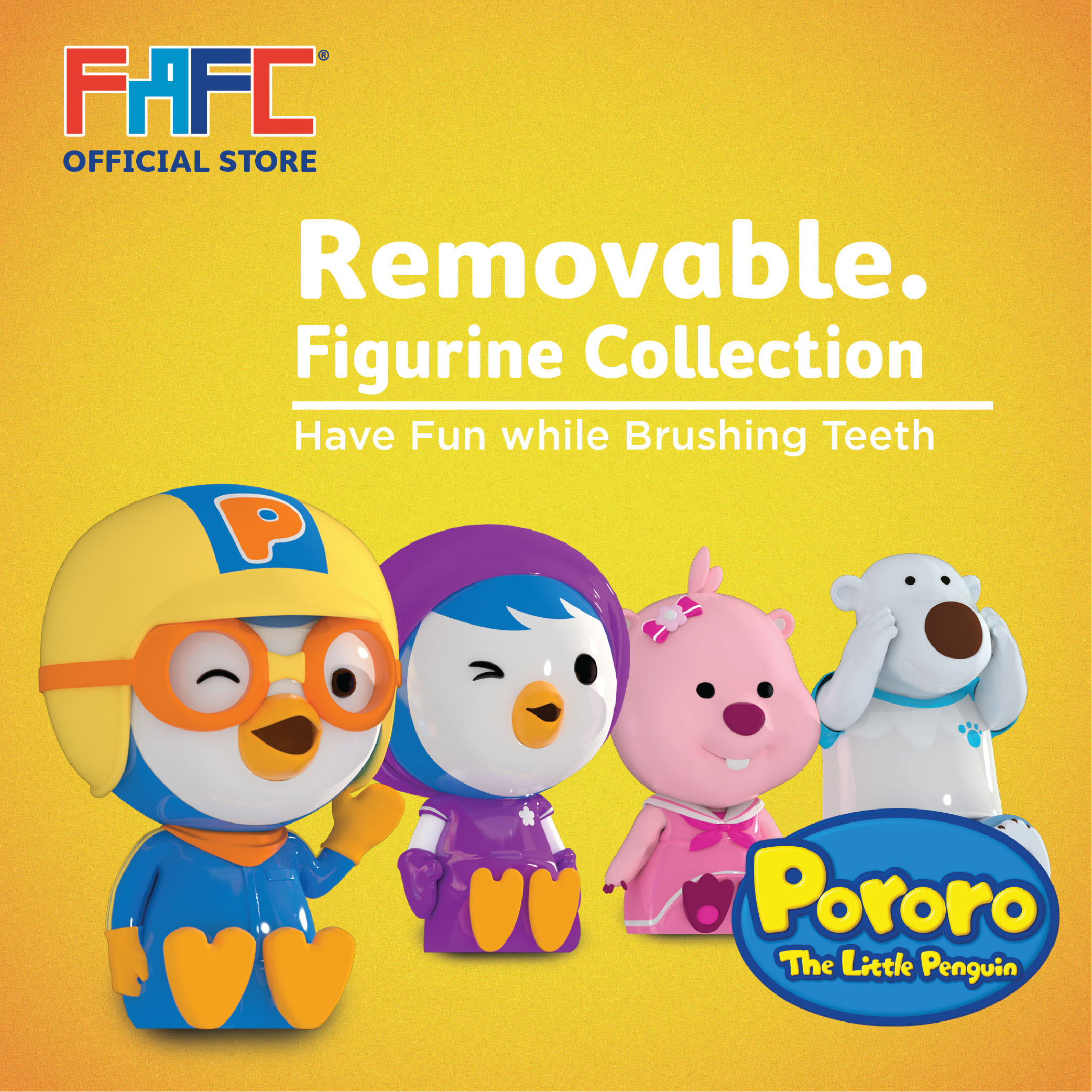 Buy FAFC Figurine Toothbrush 4 in 1 (Pororo) | eRomman