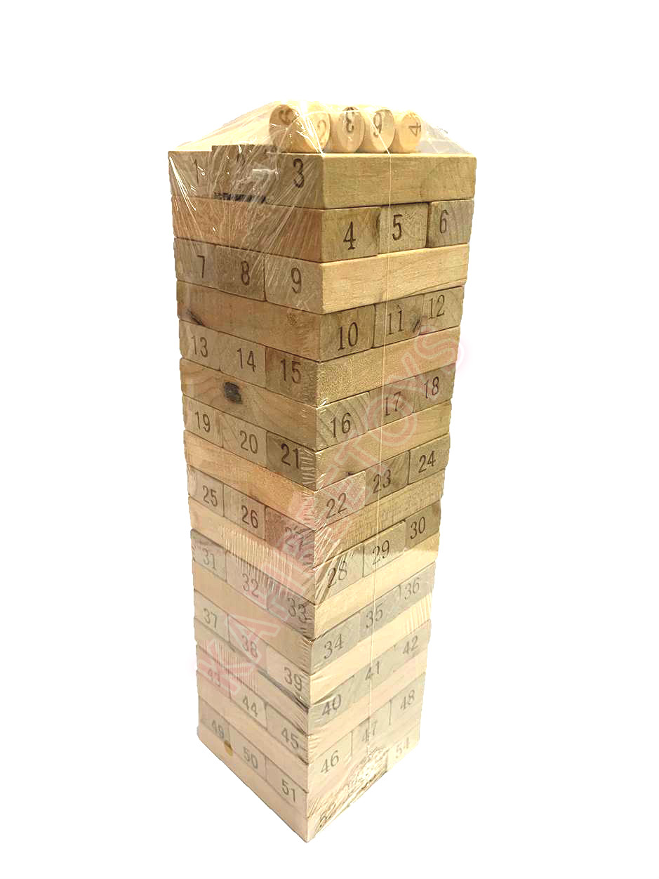 Buy Wooden Number Stacking Block / Jenga Tower Toy | eRomman