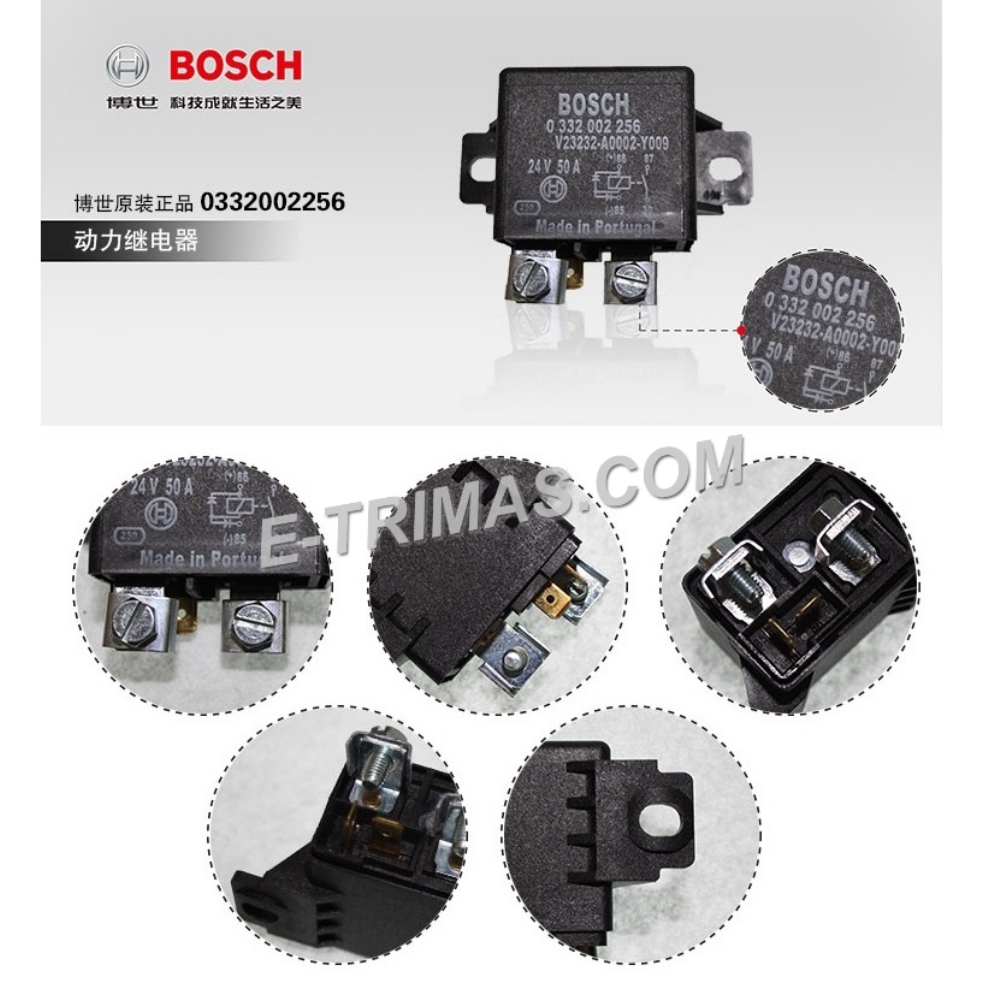 Buy E-trimas 0332002256 Bosch 24V DC 50Amp Power Relay | eRomman