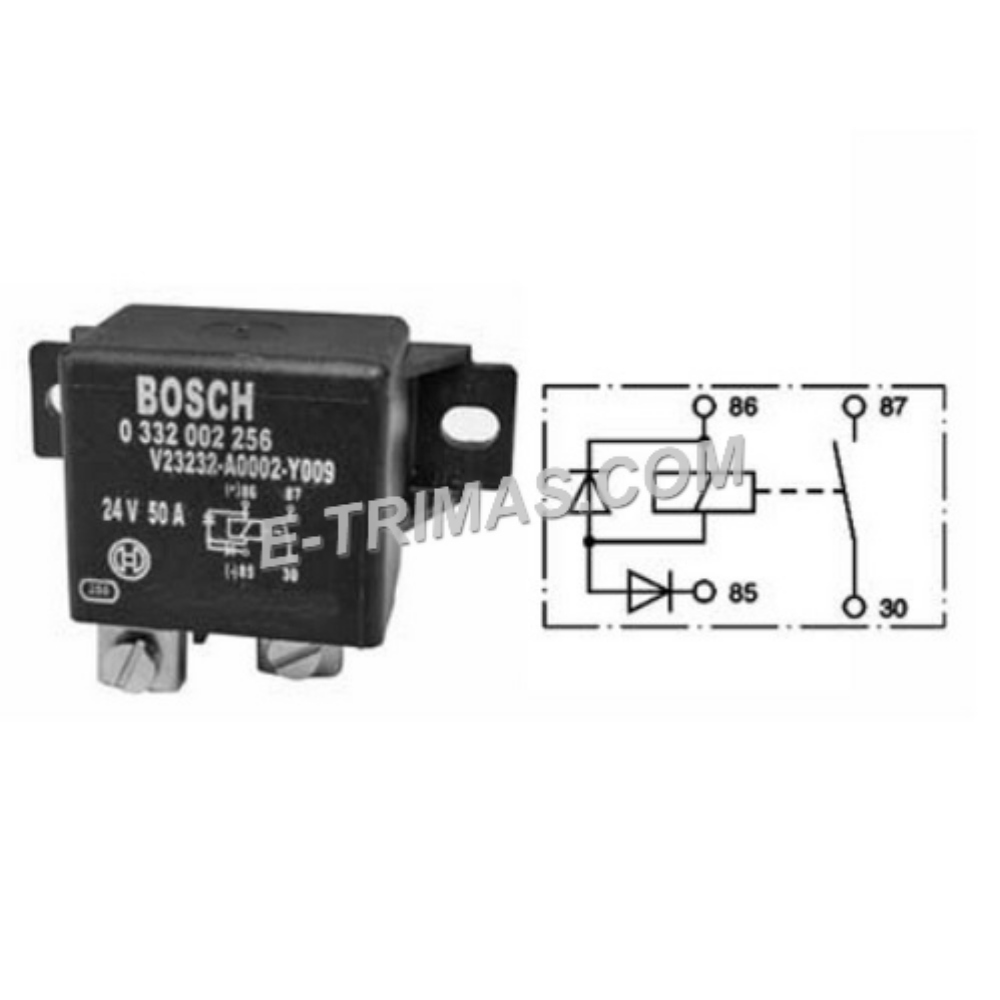 Buy E-trimas 0332002256 Bosch 24V DC 50Amp Power Relay | eRomman