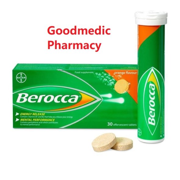 Buy Bayer Berocca Orange Effervescent Tablets (30's) | eRomman