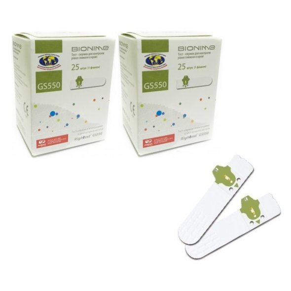 Buy Goodmedickl Bionime Blood Glucose Test Strip GS550 (2 x 25s) FOC ...