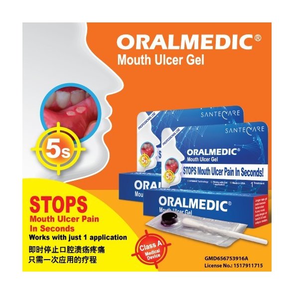 Buy Mouth Ulcers Treatment Gel Oral Medic X - 2 Pcs | eRomman