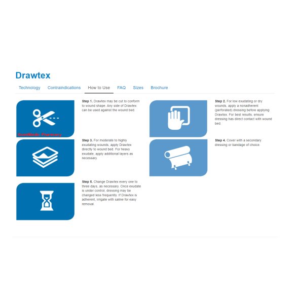 Buy Goodmedickl DRAWTEX Hydroconductive Wound Dressing with Levafiber ...