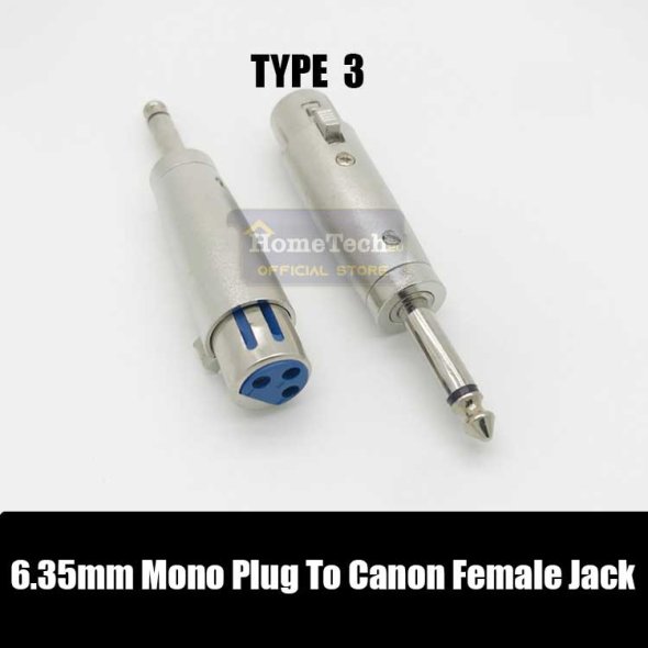 Buy Hometech2u XLR Canon Plug Female Head Microphone Plugs Socket to 6 ...