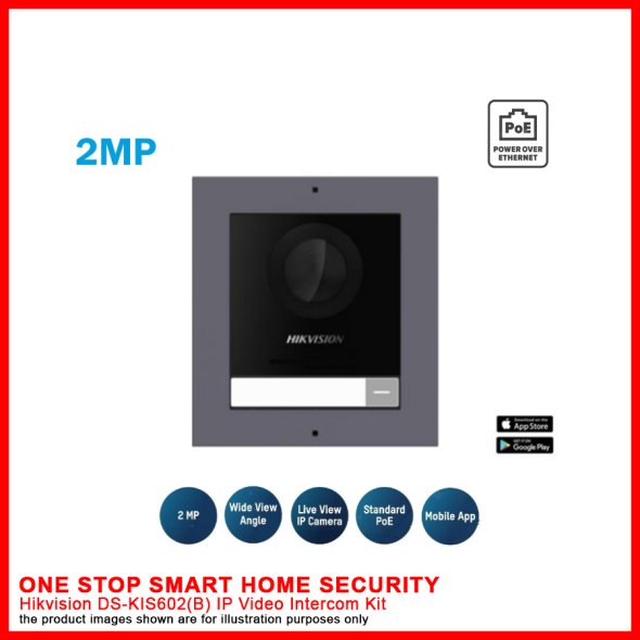 Buy Ipohonline Hikvision DS-KIS602(B) IP Video Intercom Kit with 7 ...