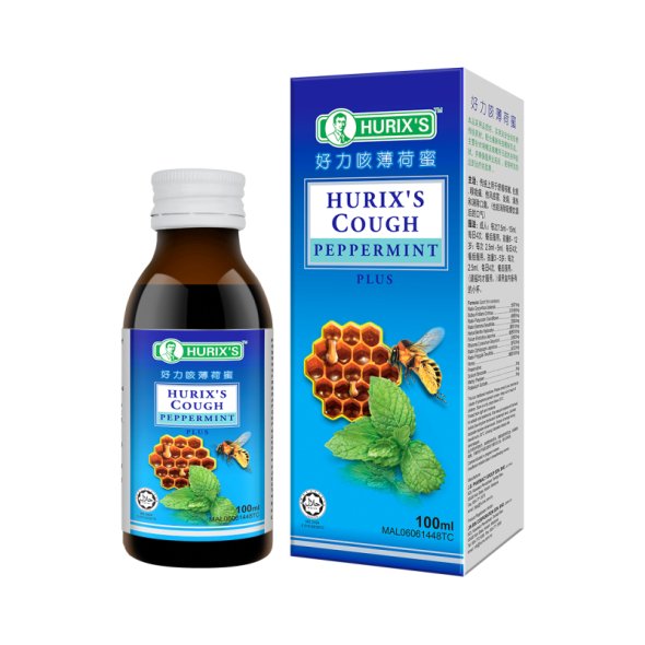 Buy Cough Syrup Peppermint Plus by Hurix's 60ml | eRomman