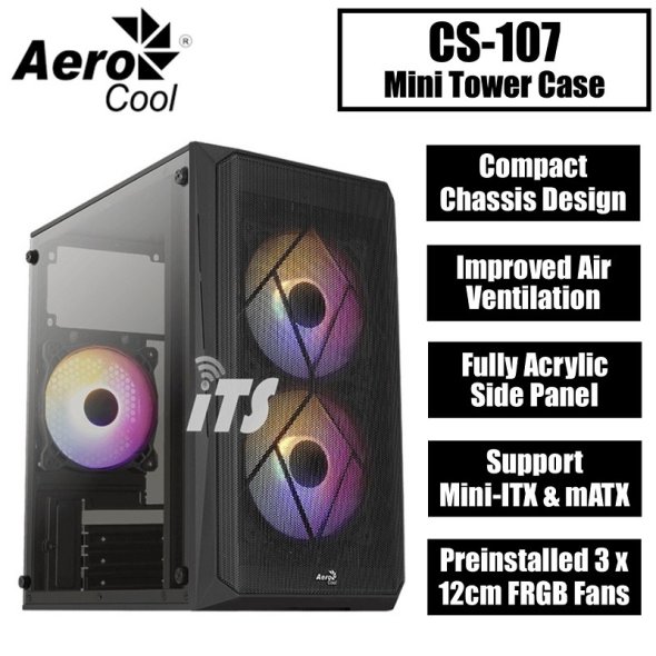 Buy CS-107 Mini Tower Chassis (3 x 12cm FRGB Fans) | eRomman