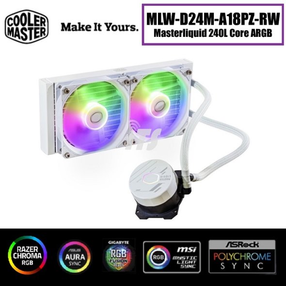 Buy MasterLiquid ML240L Core ARGB Cooler Master (White) | eRomman