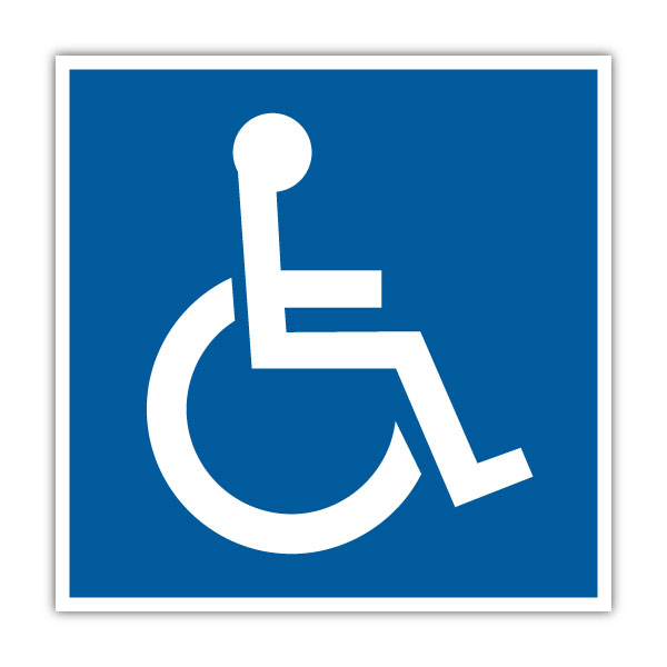 Buy Disable Sign Sticker 5x5" | eRomman