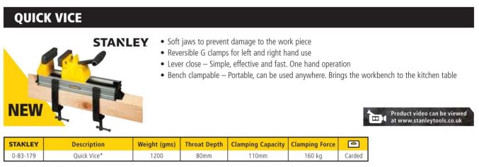 4-3/8 In Jaw Capacity Quick Vise STANLEY | atelier-yuwa.ciao.jp
